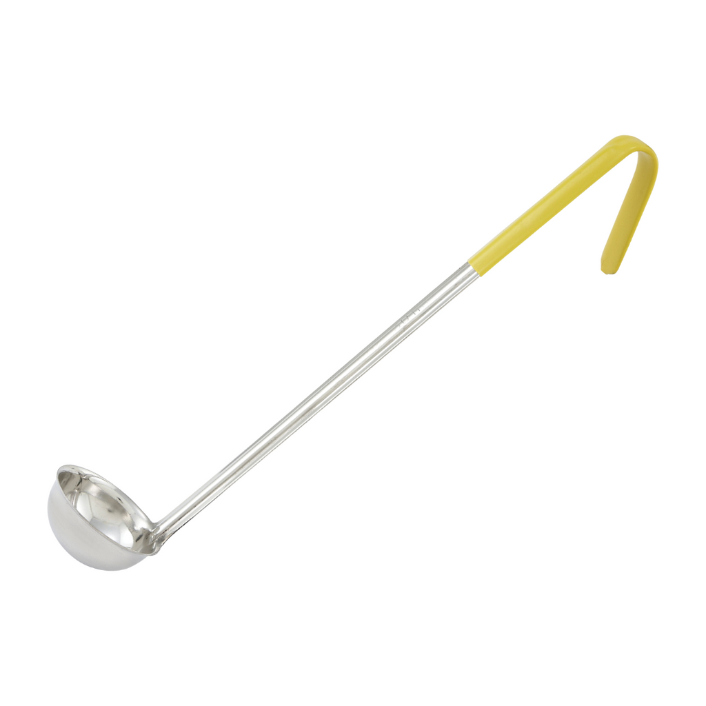 One-Piece Stainless Steel Ladle, Color-Coded Handles - Winco