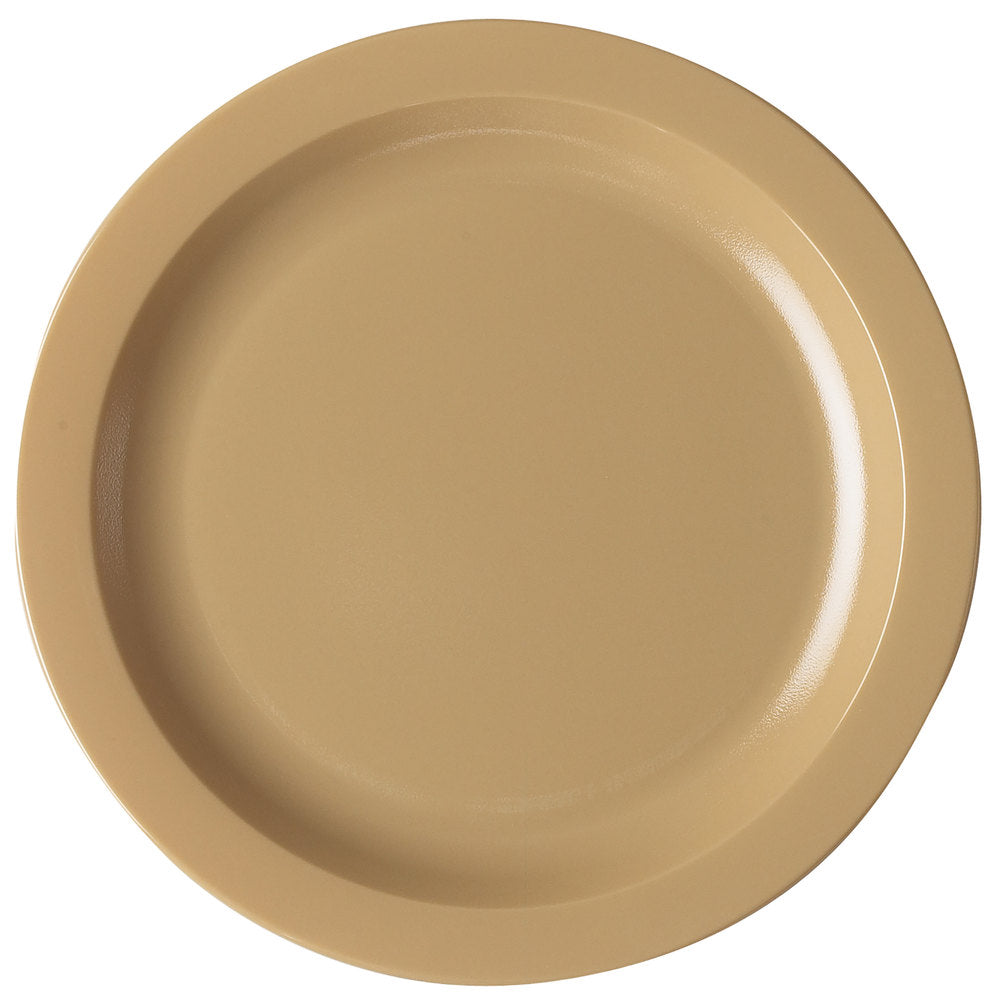 Cambro Camwear 10" Beige Narrow Rim Polycarbonate Plate