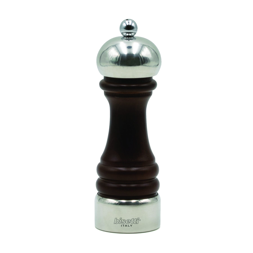 Bisetti Messina Walnut Stained Beech-Wood Salt And Pepper Mill - Base