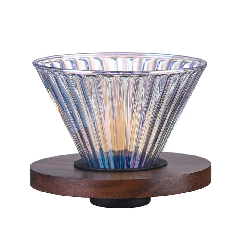 Glass Pour Over Coffee Dipper with Wood Stand - Brewing Edge