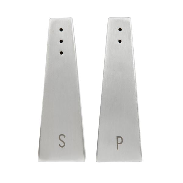 1 oz. Hancock Stainless Steel Salt and Pepper Shaker Set/Box / Tablecr