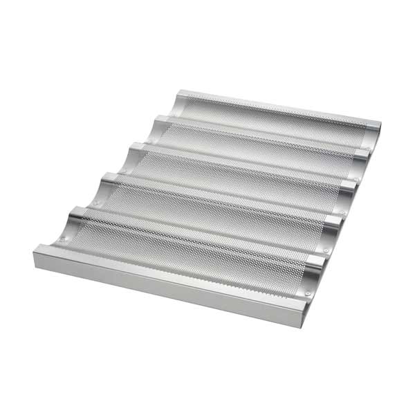 5 Wide Slot Aluminum Baguette Pan / Winco