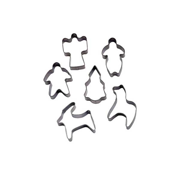 6 Piece Holiday Pastry Cutter Set / Winco